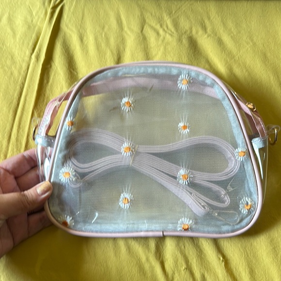 Bags | Clear Daisy Purse With Pink Details | Poshmark